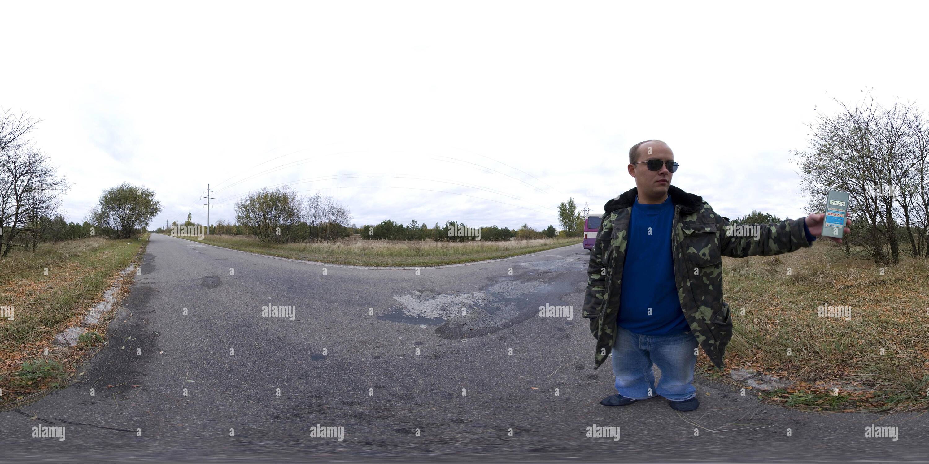 360 °-Ansicht auf Tschernobyl - Rote Wald - Alamy