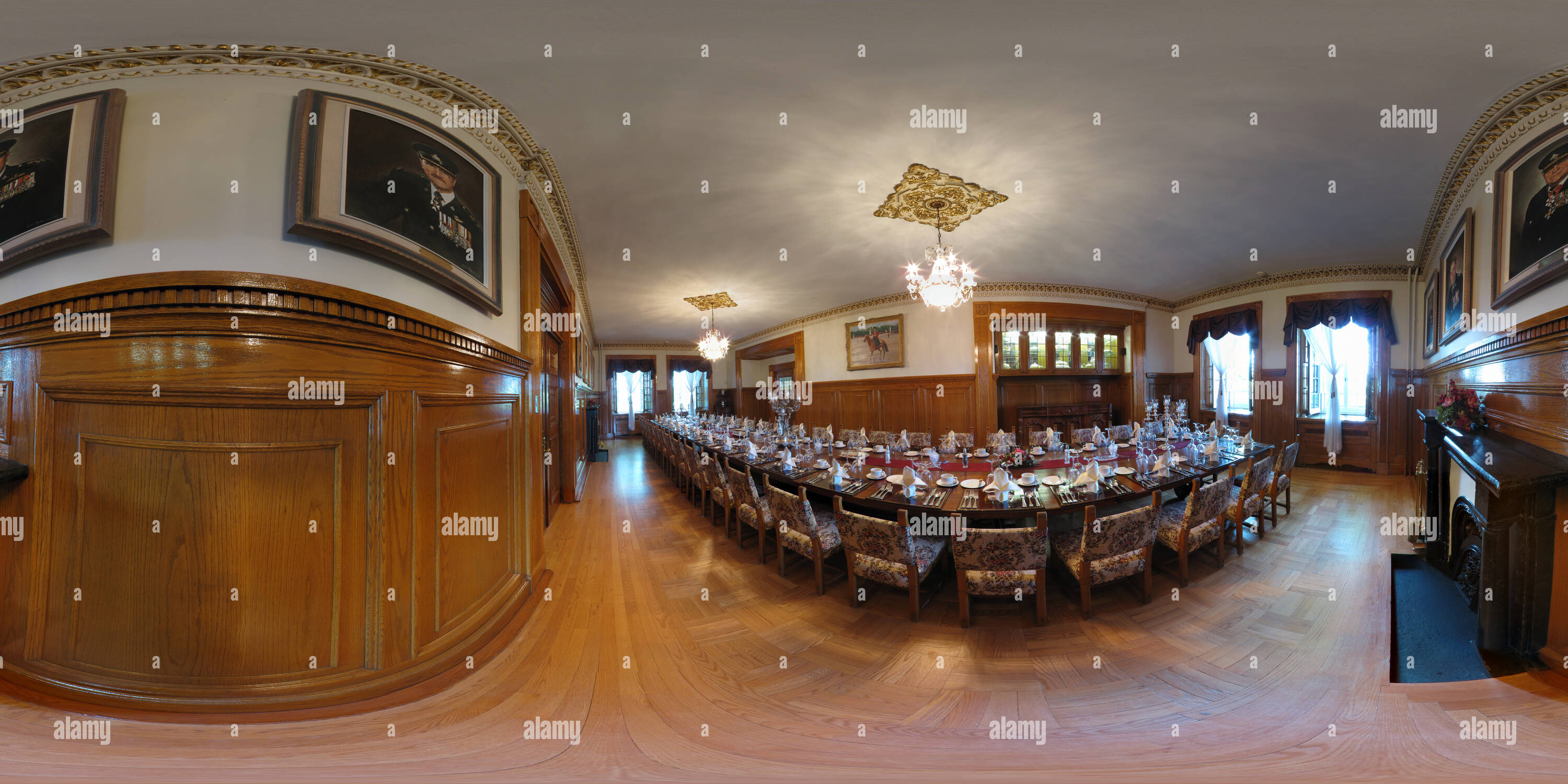 360 °-Ansicht auf Officers' Mess Speisesaal La Citadelle de Québec - Alamy