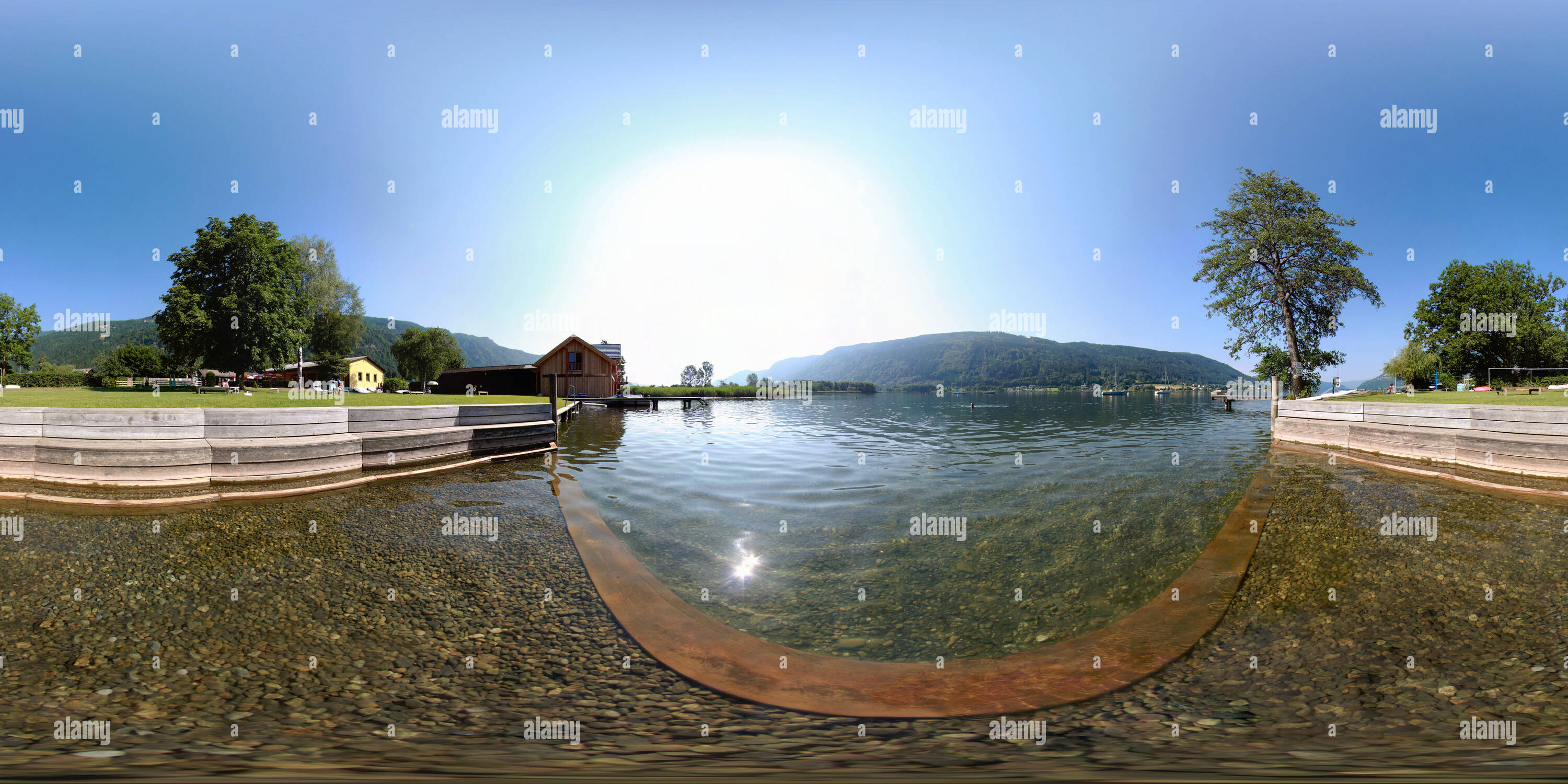 360 °-Ansicht auf Steindorf - Strandbad Laggner - Alamy