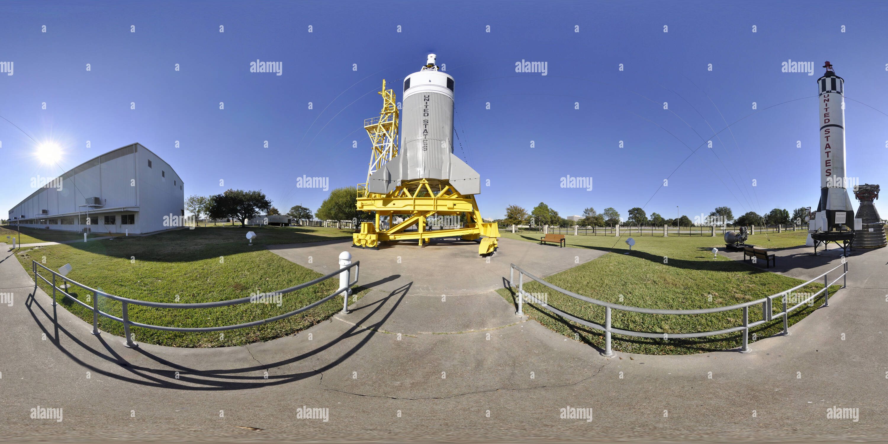 360 °-Ansicht auf Mercury Redstone Rakete und Apollo Little Joe II ...