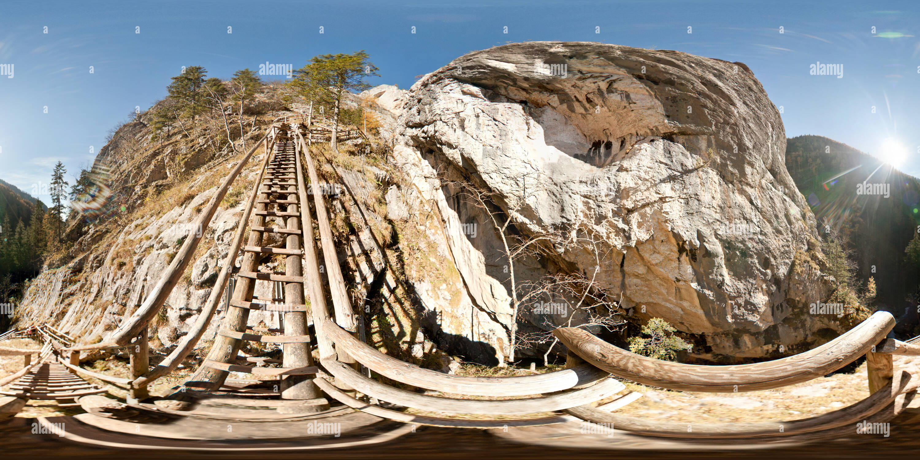 360 °-Ansicht auf Medvedia roklina - Bärenschützklamm - Alamy