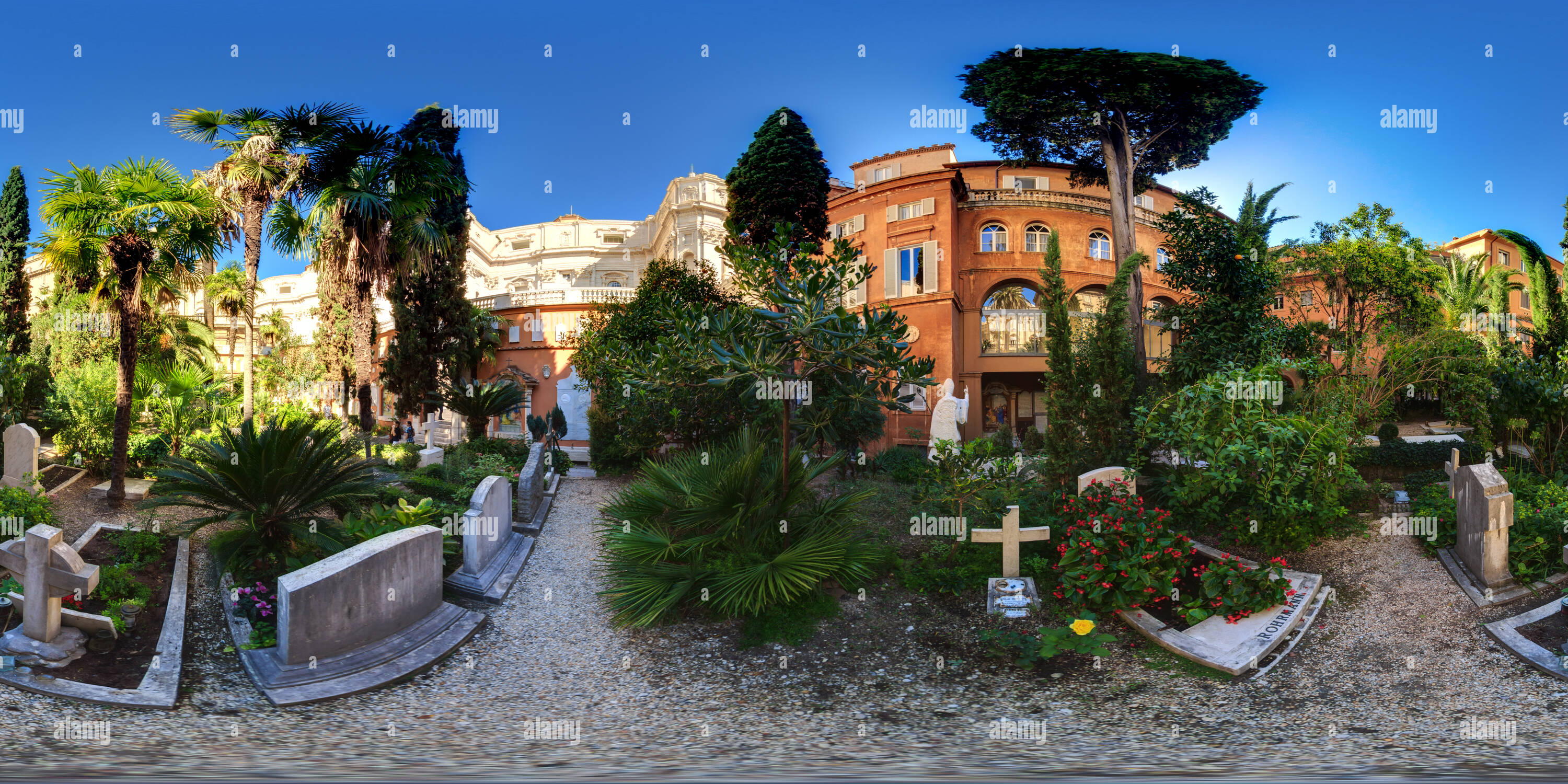 360 °-Ansicht auf Roma - Campo Santo Teutonico - Alamy