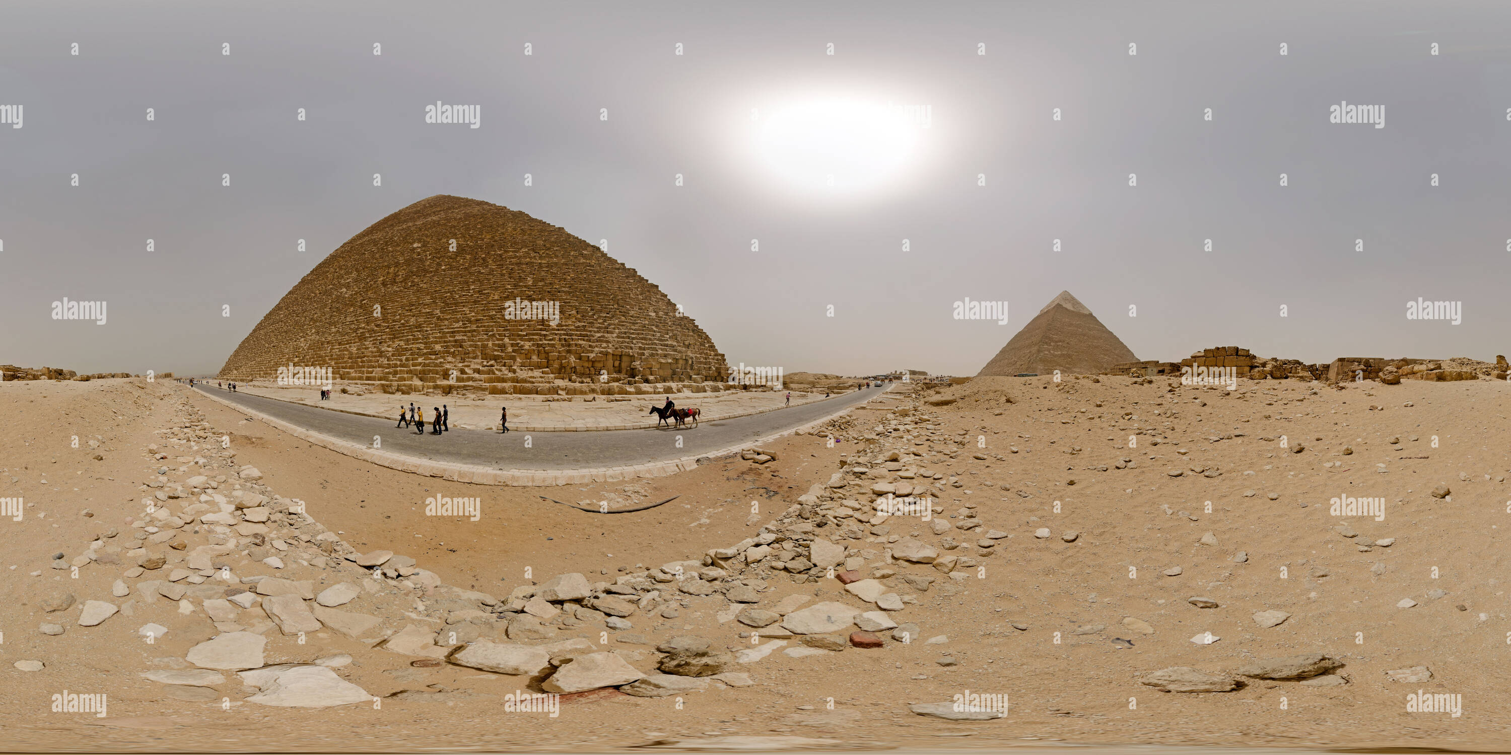 360 °-Ansicht auf Große Pyramide von Gizeh, Kairo, Ägypten - Alamy