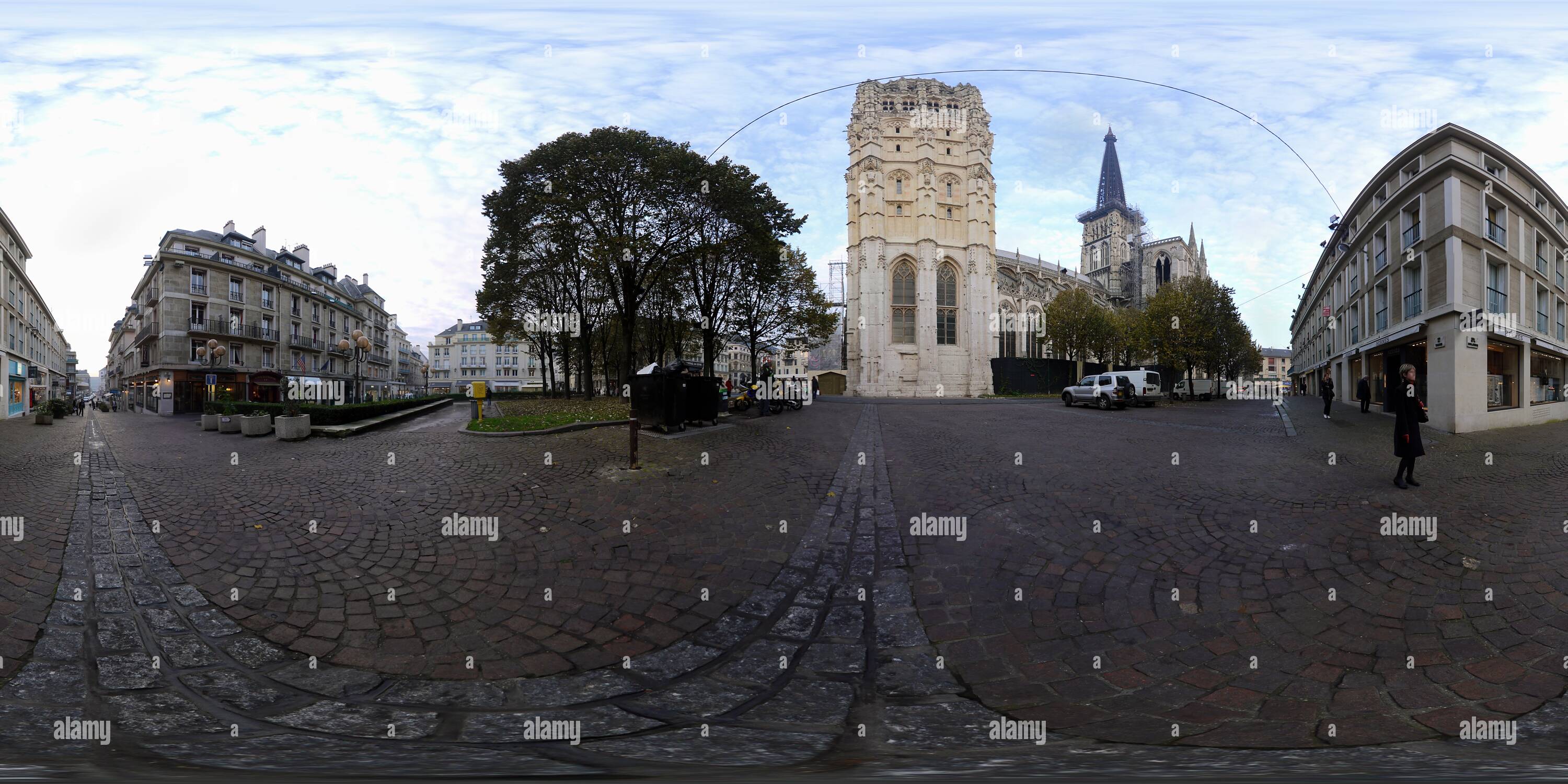 360 °-Ansicht auf Rouen: La Tour de Beurre de la Cathédrale - Alamy
