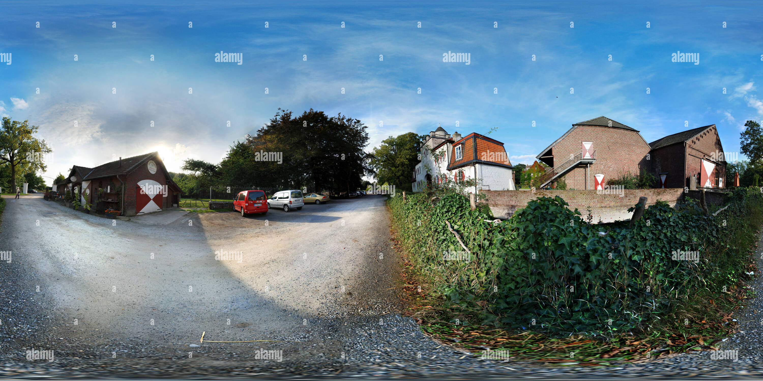 360 °-Ansicht auf Gutshof manor Heimendahl Kempen Eingang - Alamy