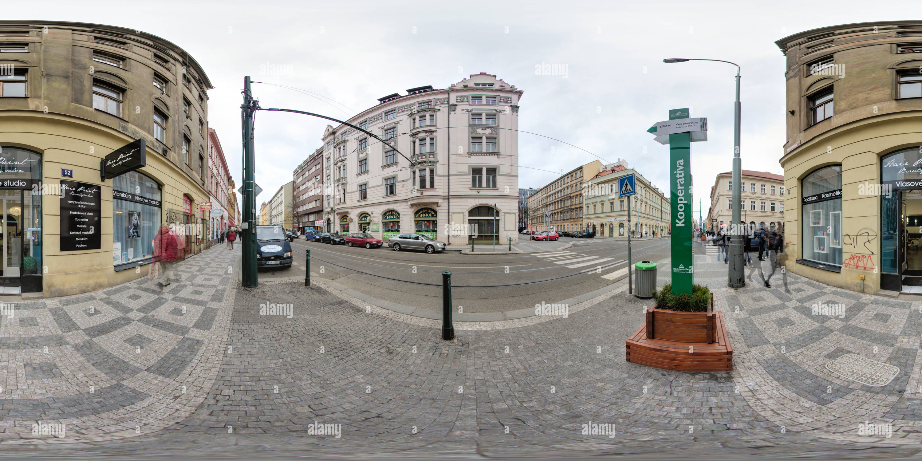360 °-Ansicht auf Hair Point Beauty Salon Sokolovska 52 - Alamy