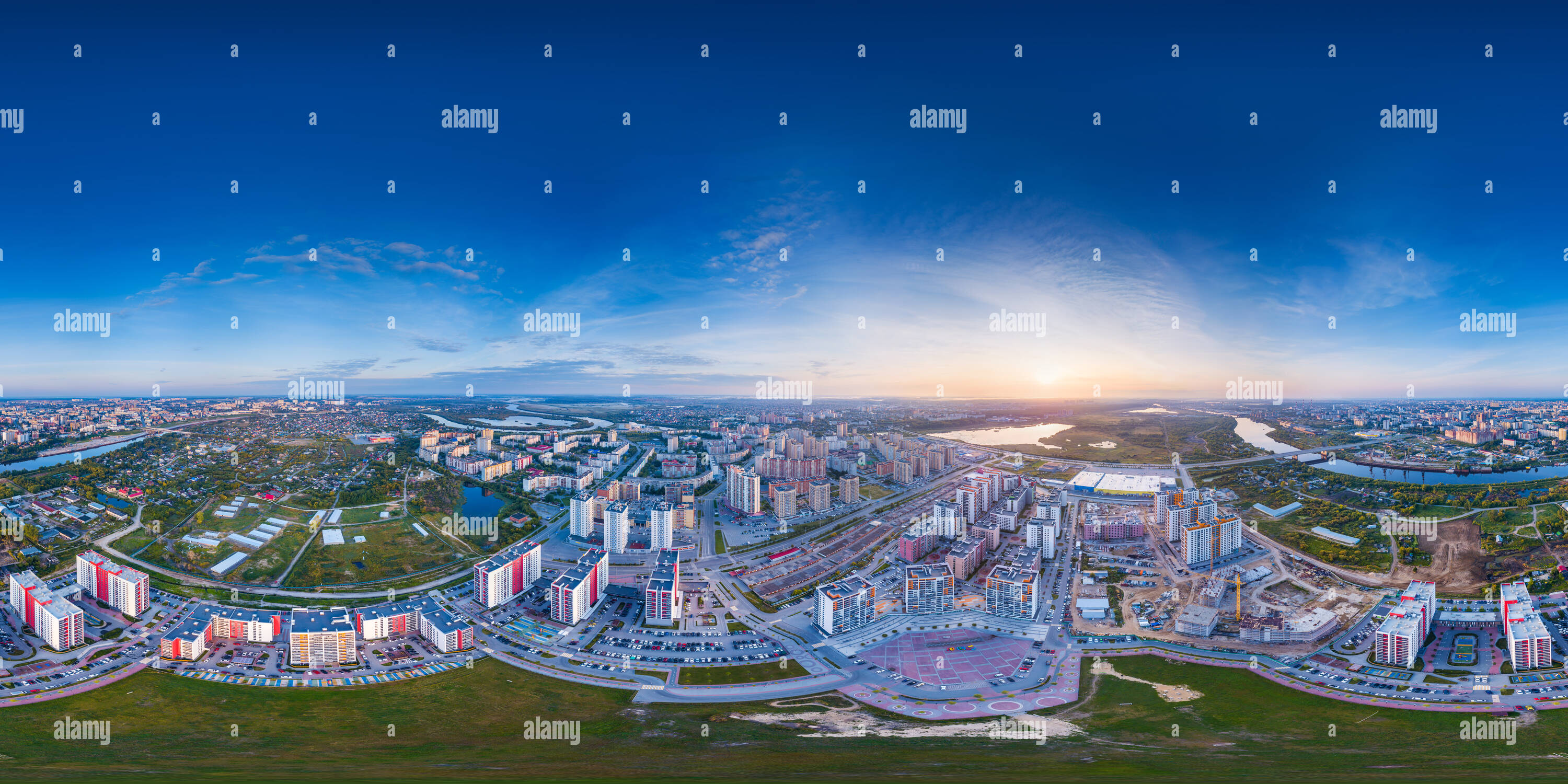 360 °-Ansicht auf Europeisky Bezirk in Tjumen [Airtmn #13] - Alamy