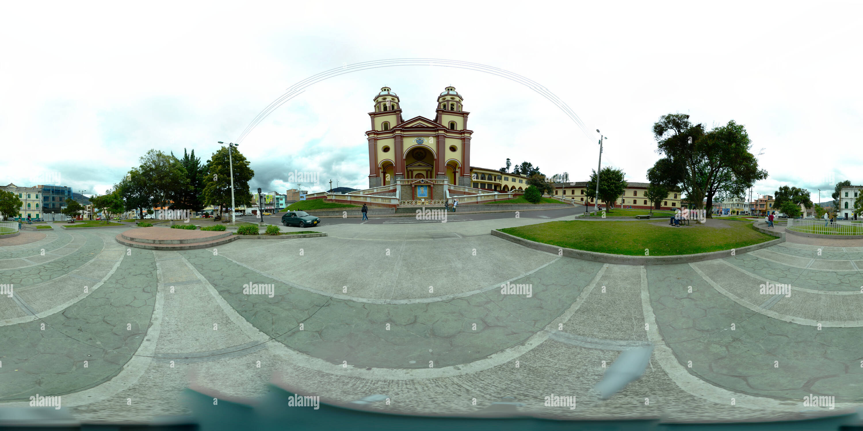 360 °-Ansicht auf Parque y Templo de Santiago - Pasto in Kolumbien - Alamy
