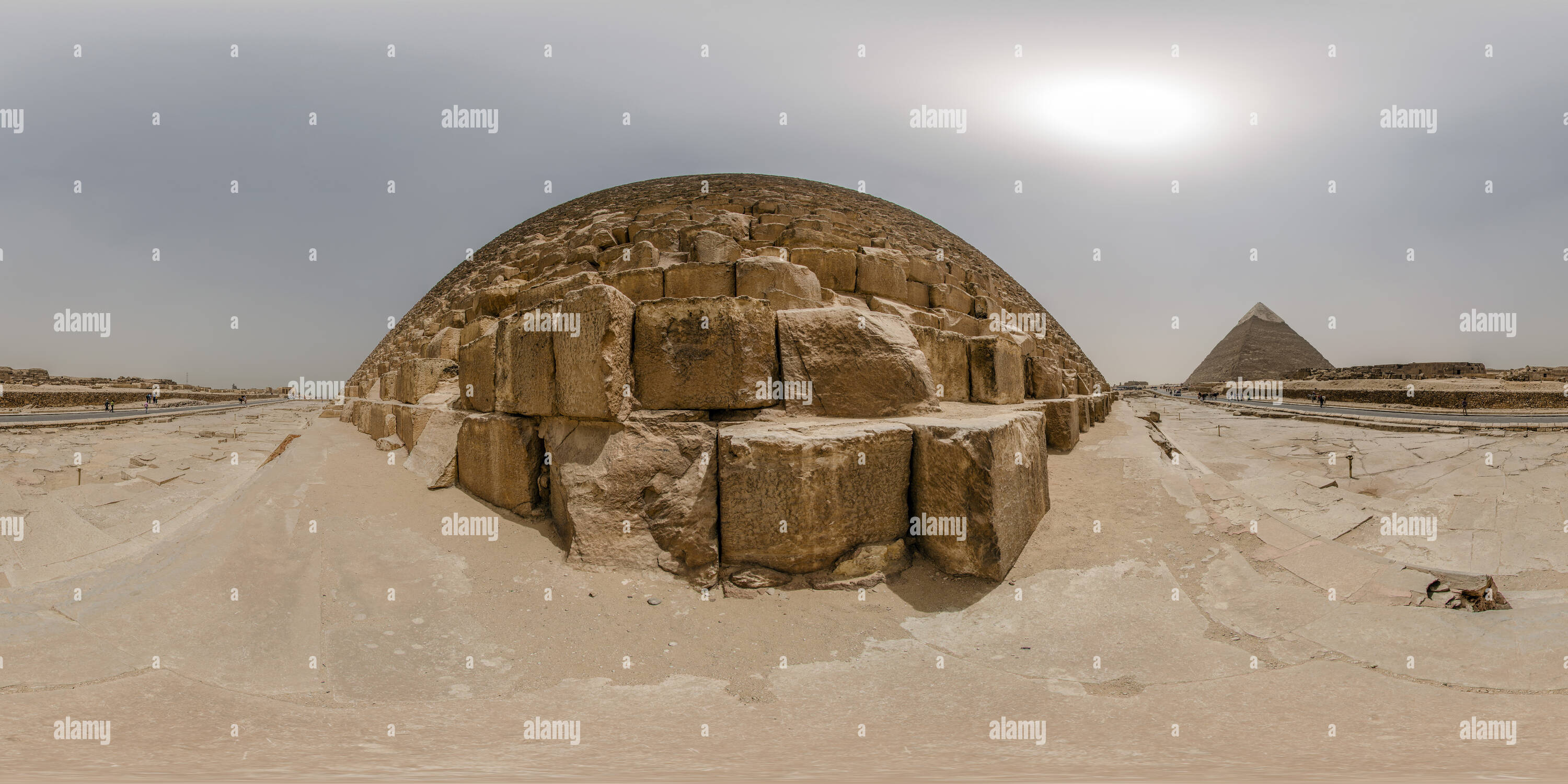 360 °-Ansicht auf Die Große Pyramide von Gizeh, Kairo - Alamy