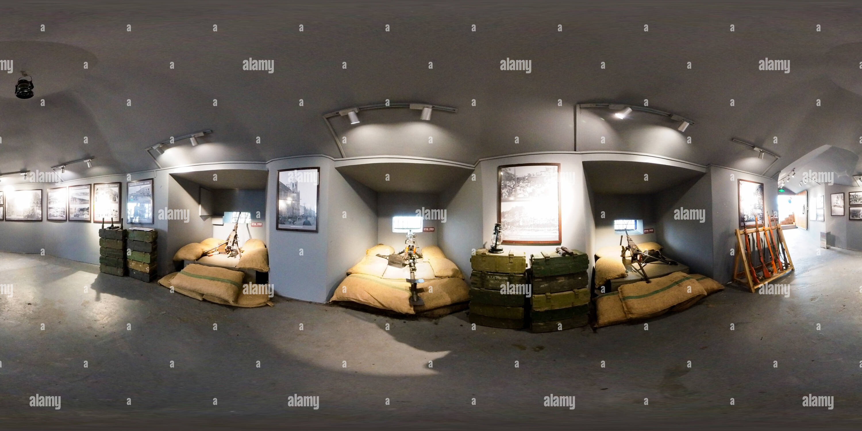Vue à 360° de Vestiges d'un bunker de la Seconde Guerre mondiale 2 - Alamy