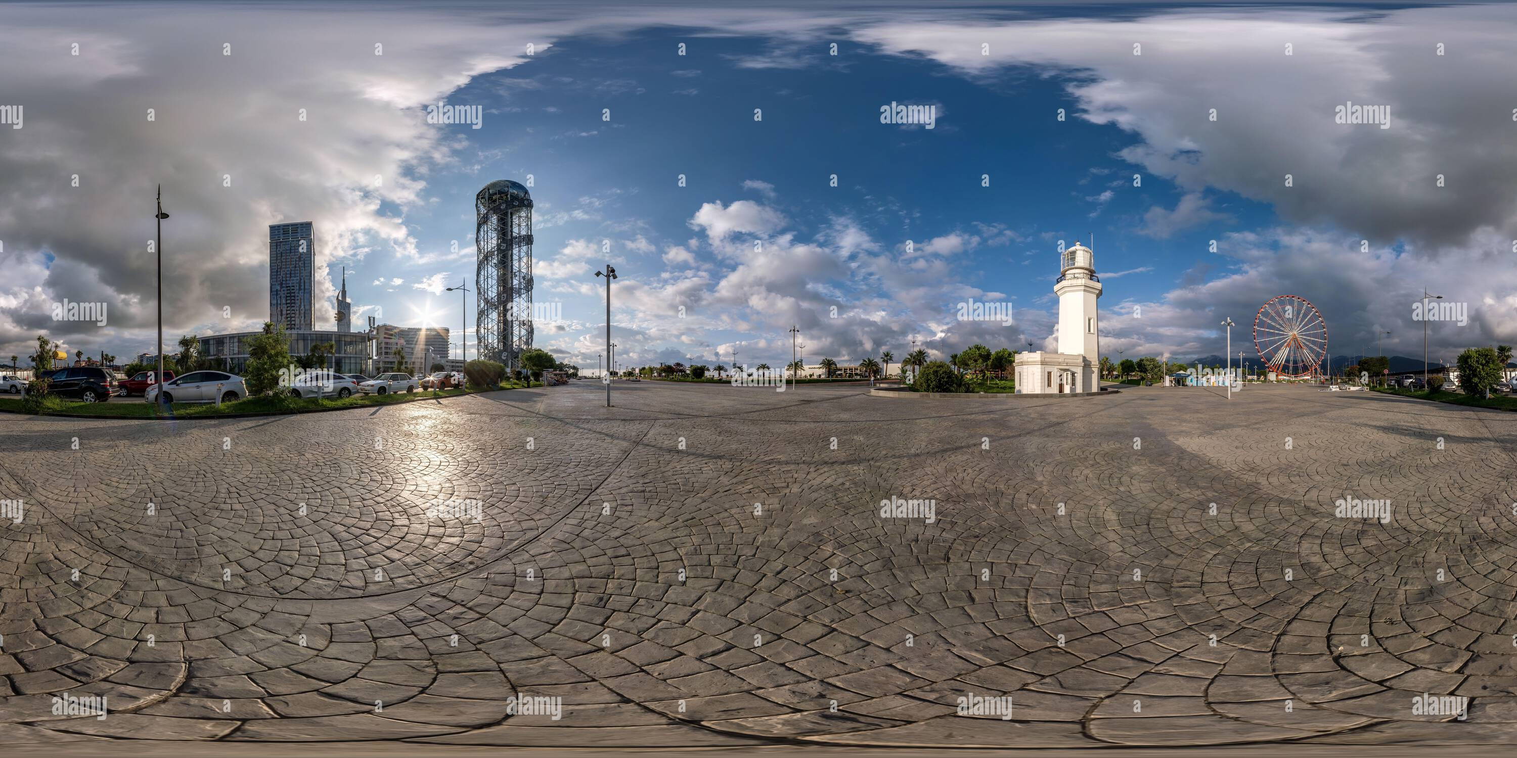 Vue à 360° de BATUMI, GÉORGIE - SEPTEMBRE 2021 : panorama hdri 360 ...