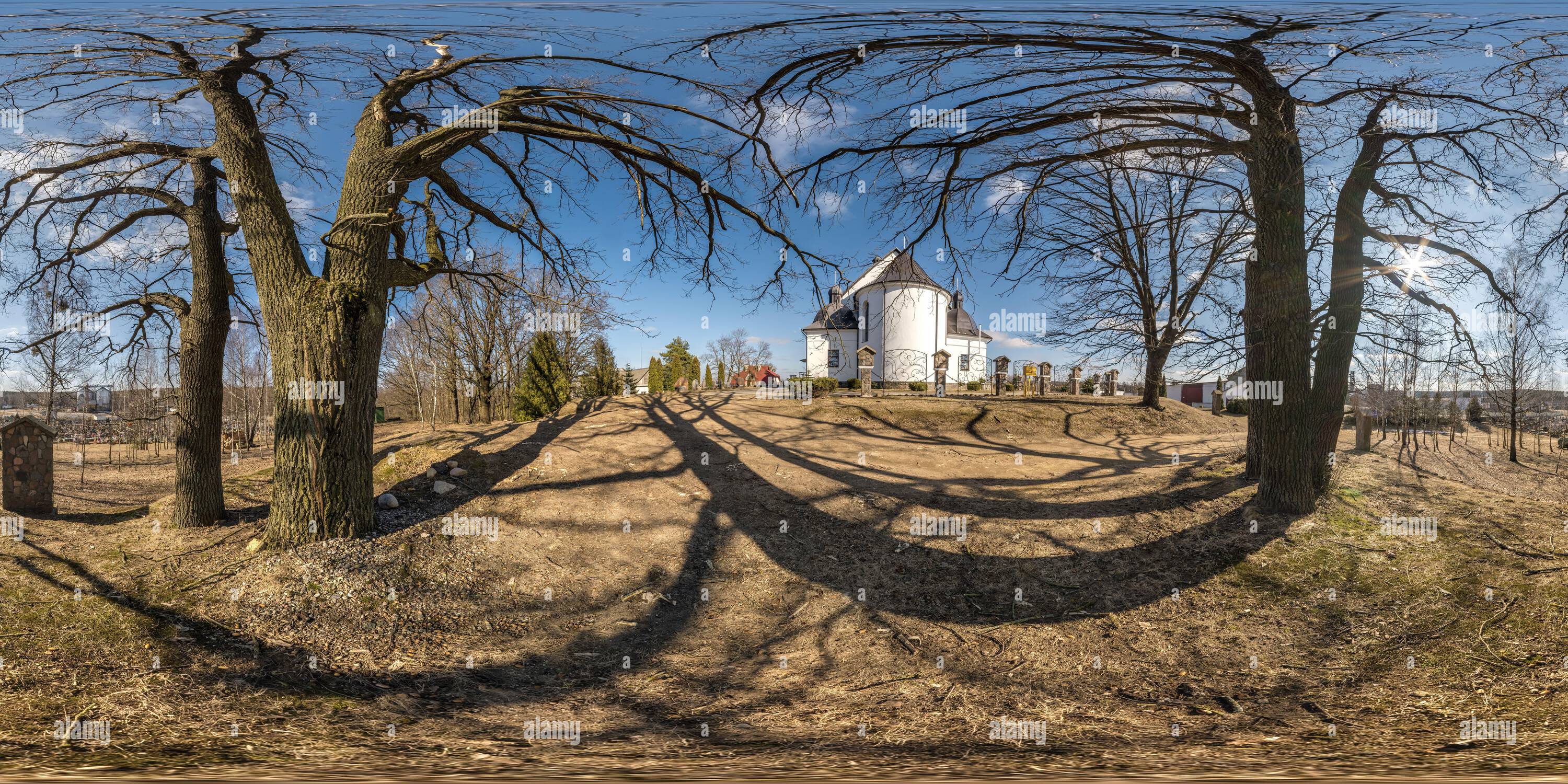 Vue à 360° de panorama full hdri vue angulaire à 360 degrés derrière l ...