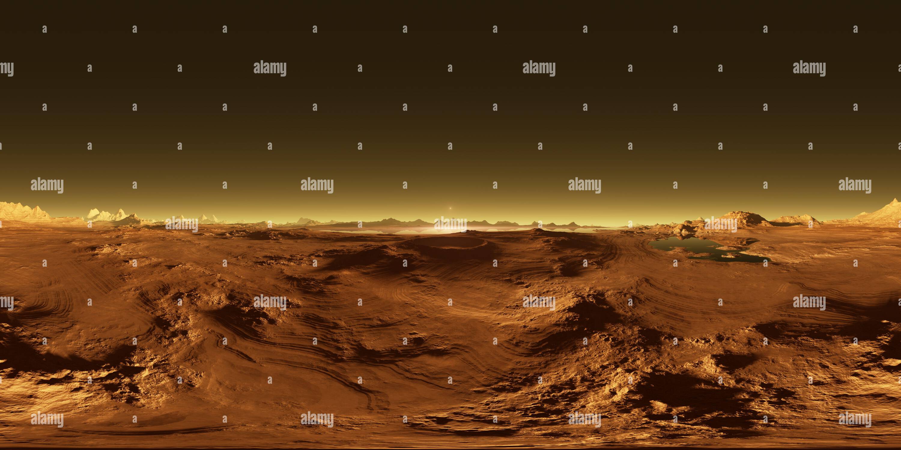 Vue à 360° de 360 projection équirectangulaire de Titan, plus grande ...