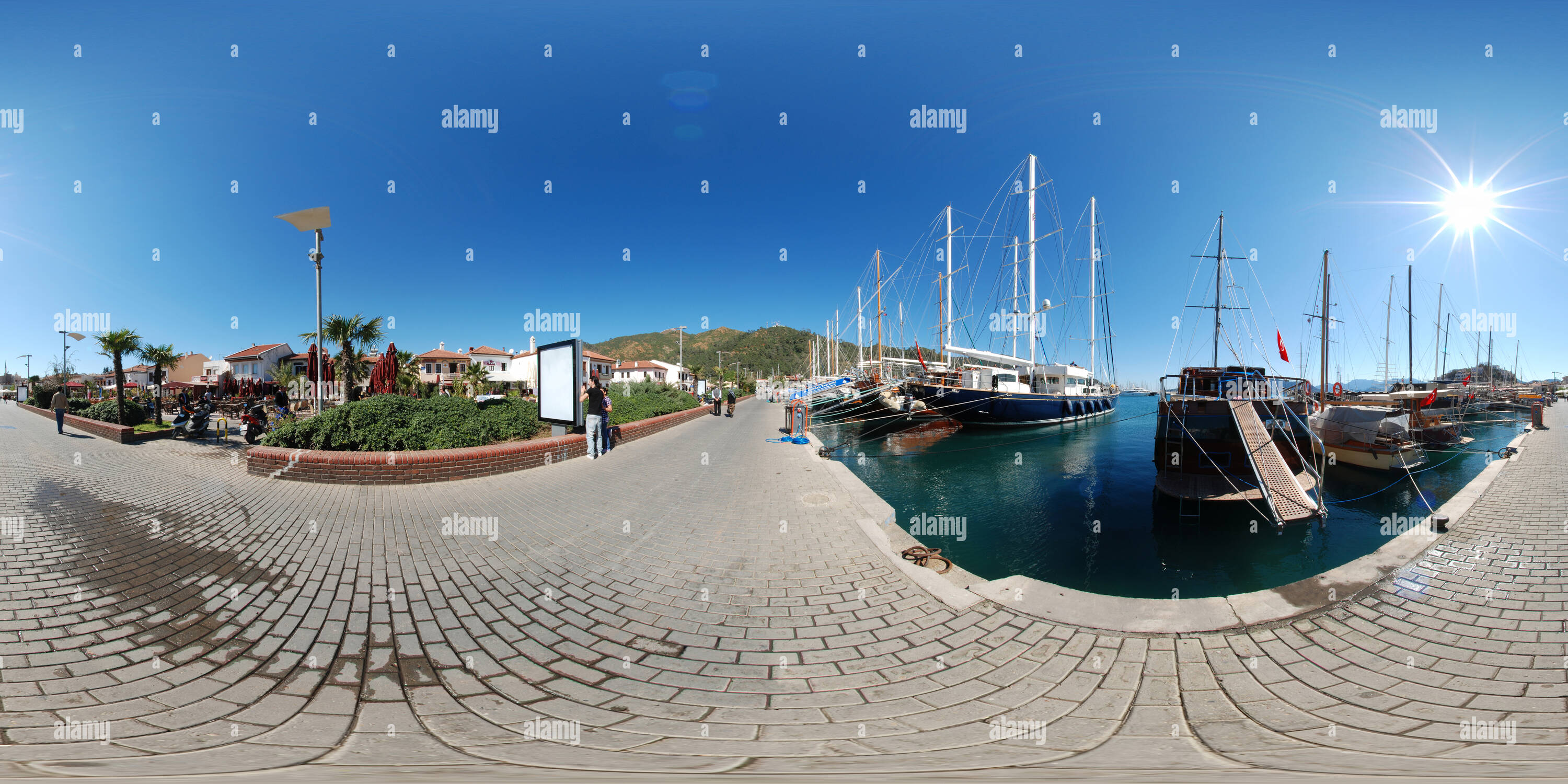 Vue à 360° de Port de plaisance de Marmaris - Alamy