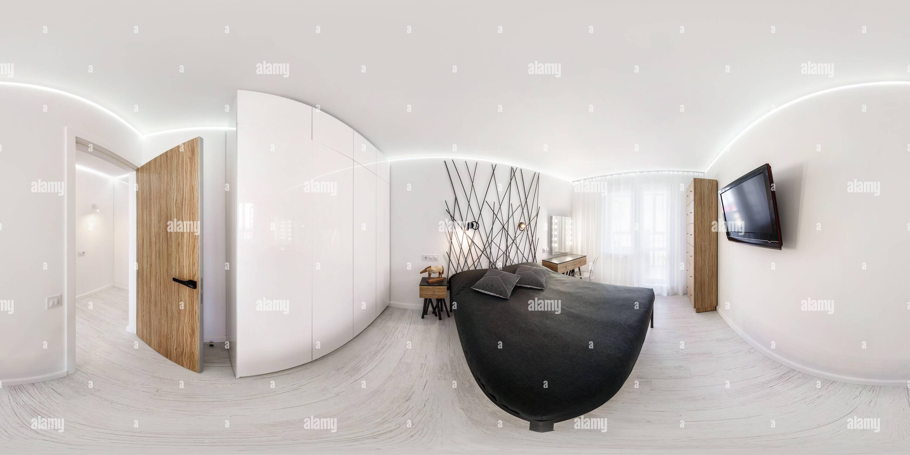 Vista a 360 gradi di Full seamless hdri panorama 360 angle in bianco ...