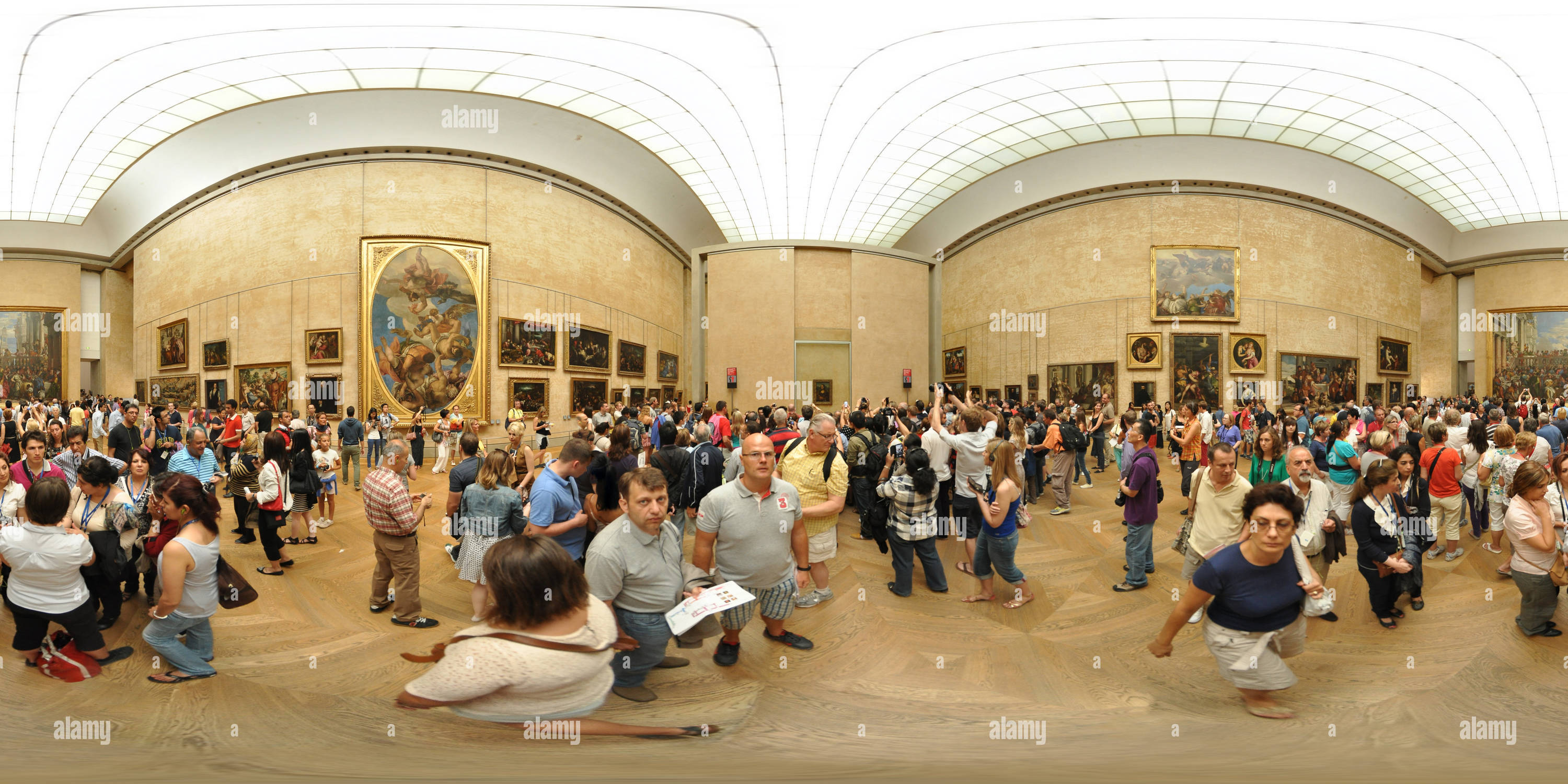Vista a 360 gradi di Mona Lisa, Museo del Louvre - Alamy