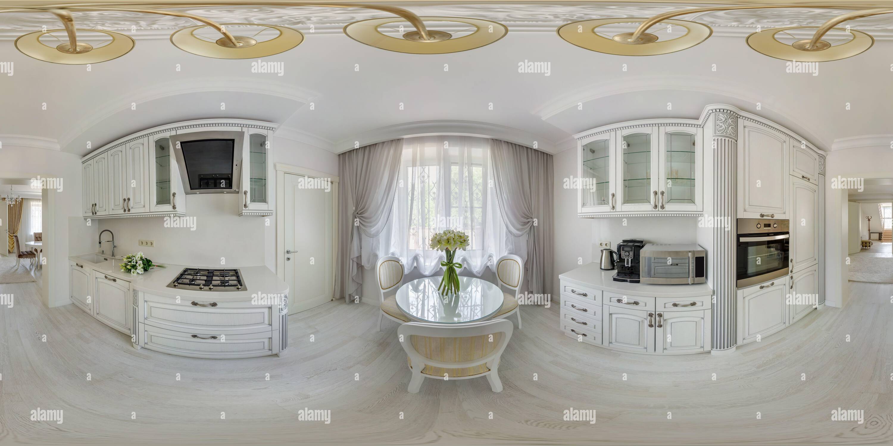 Vista a 360 gradi di panorama hdri sferico senza giunture con angolo di ...