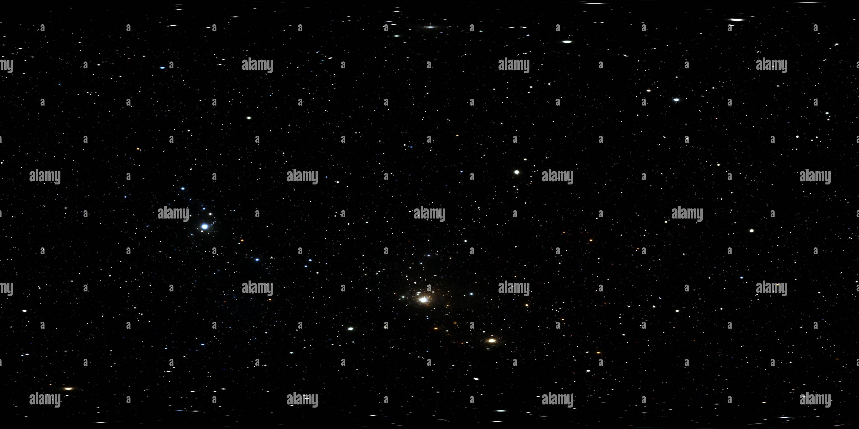 Vista a 360 gradi di Panorama a 360 gradi sul campo stellare con ...